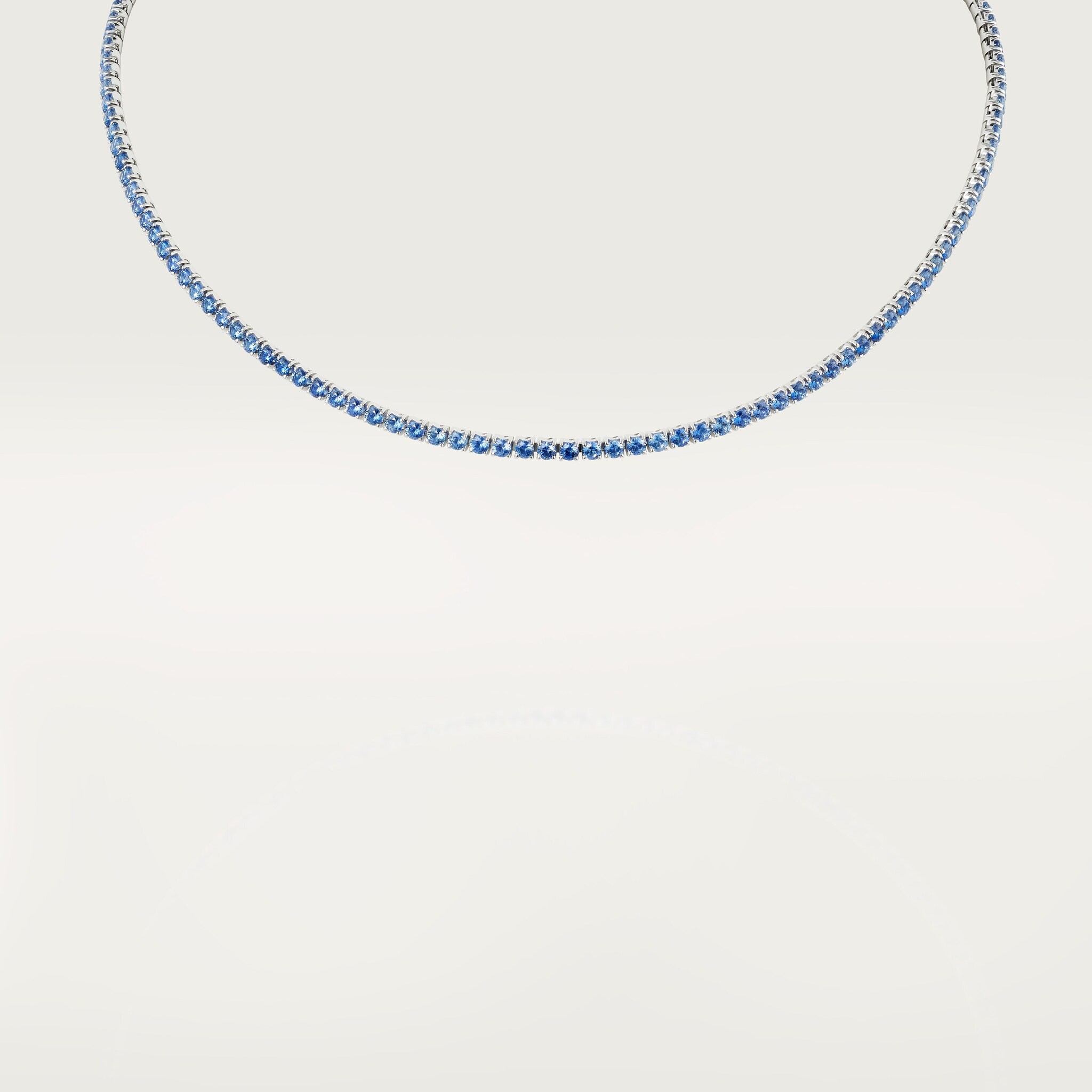 Essential Lines necklace, brilliant-cut sapphires - Necklaces | Cartier QAT