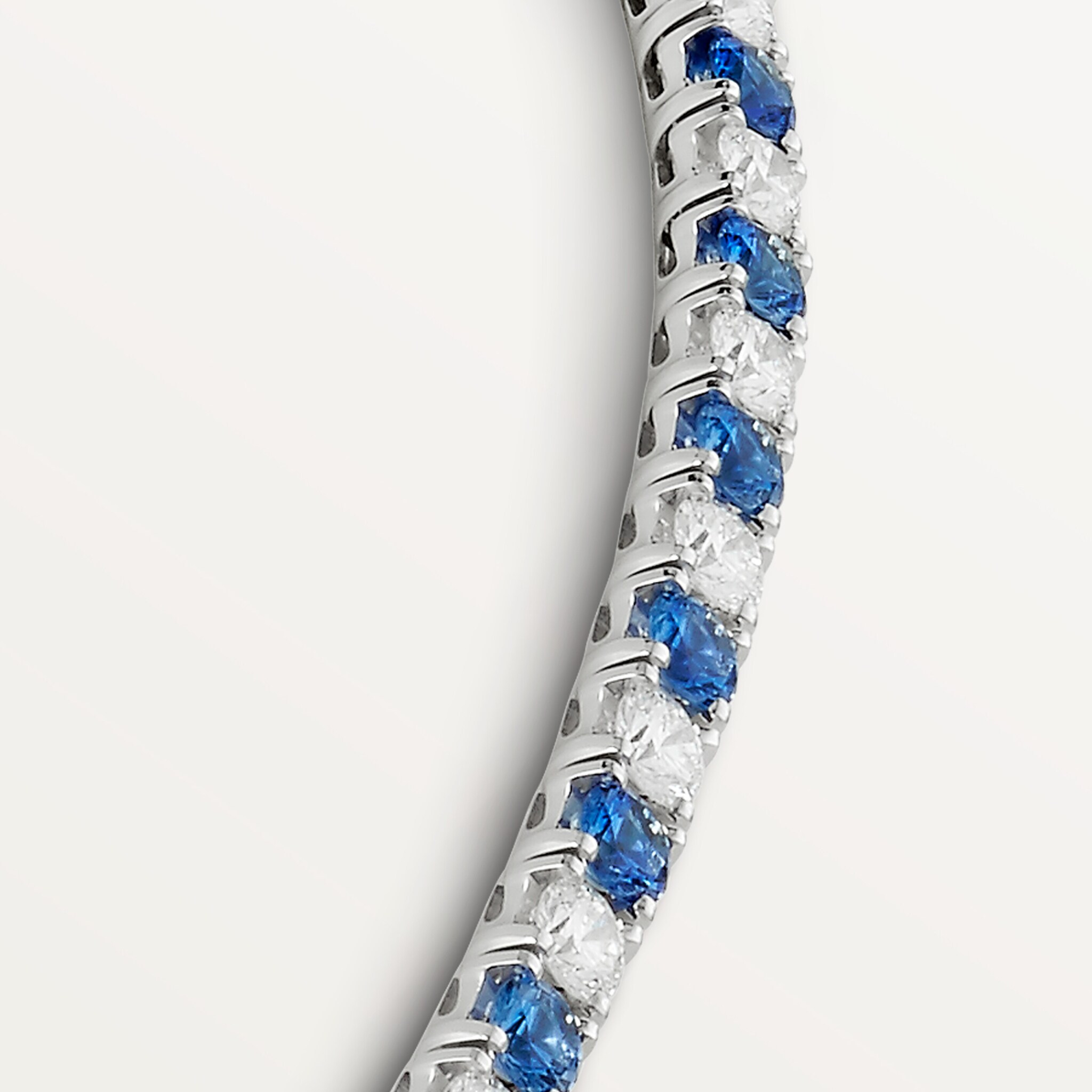 Essential Lines necklace, brilliant-cut sapphires and diamonds ...