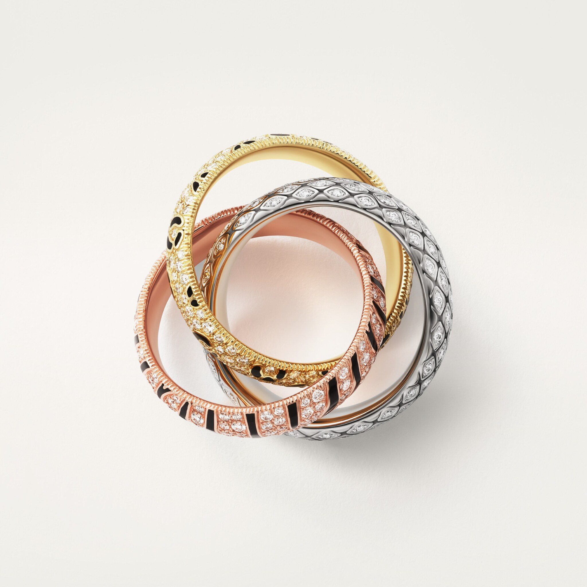 Trinity ring, lacquer, paved