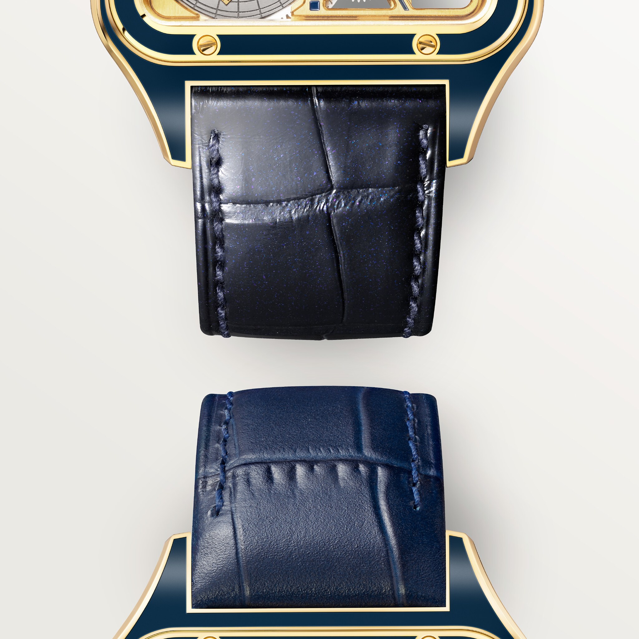 Santos-Dumont skeleton watch equipped with a micro-rotor