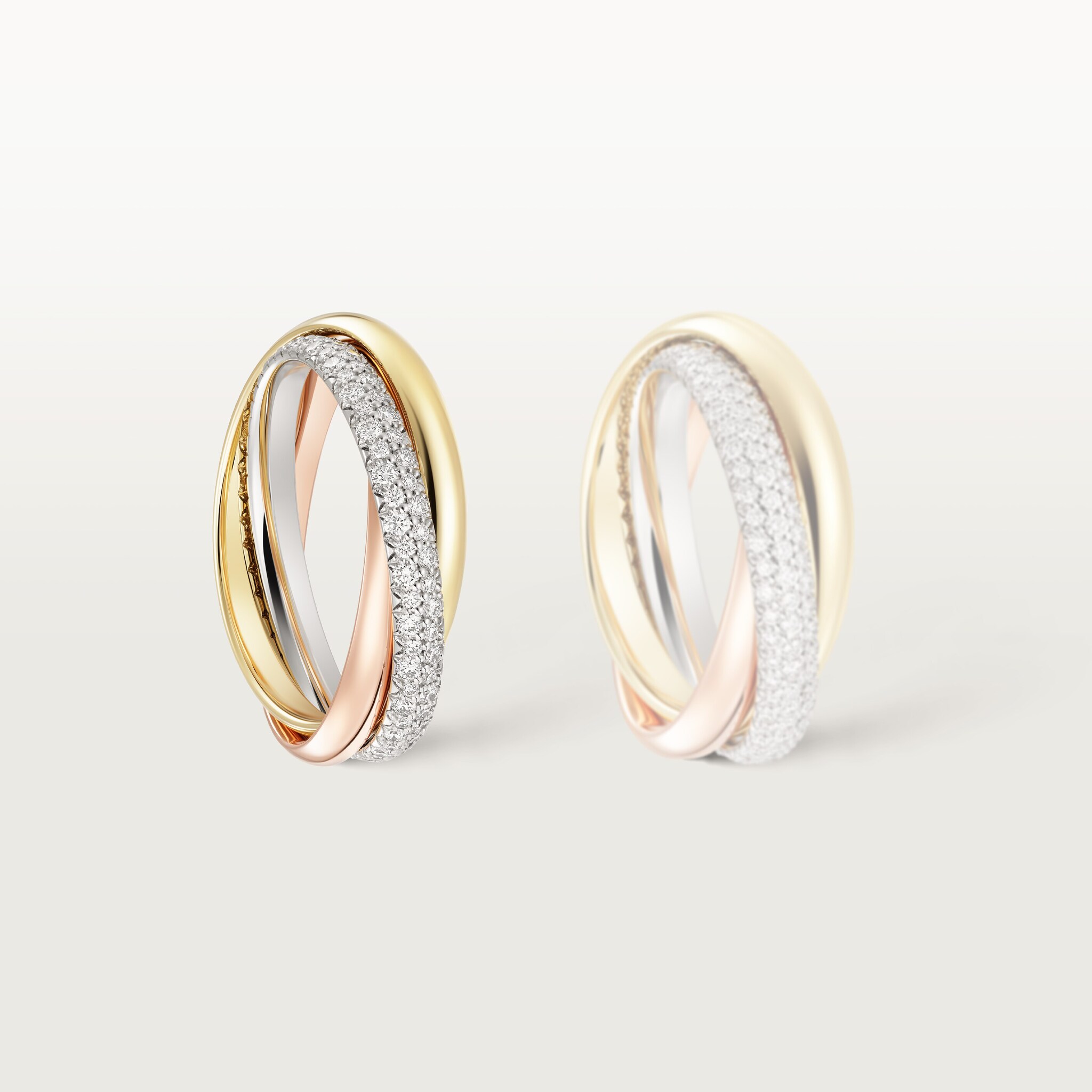 Trinity ring, small model, half-paved