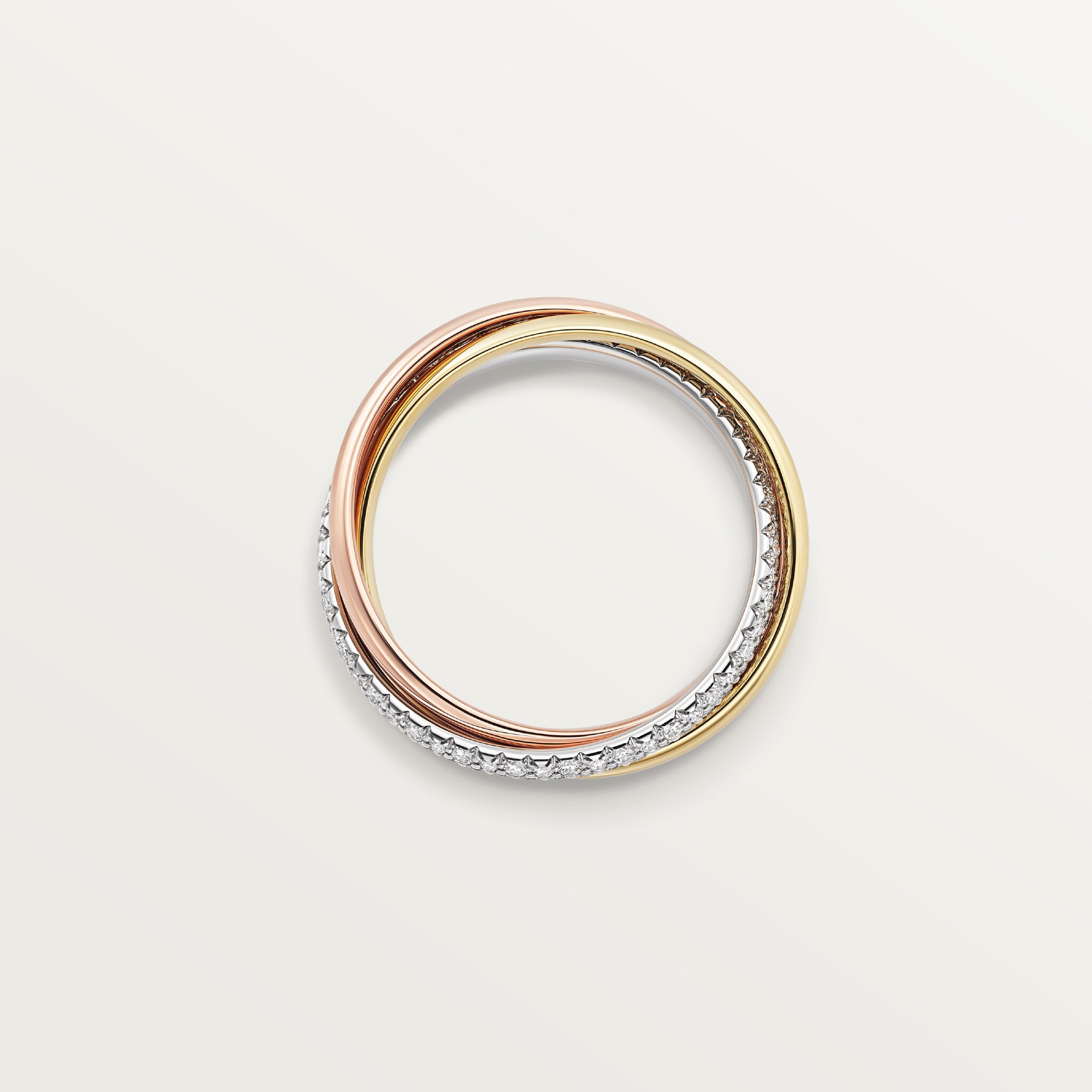 Trinity ring, small model, half-paved