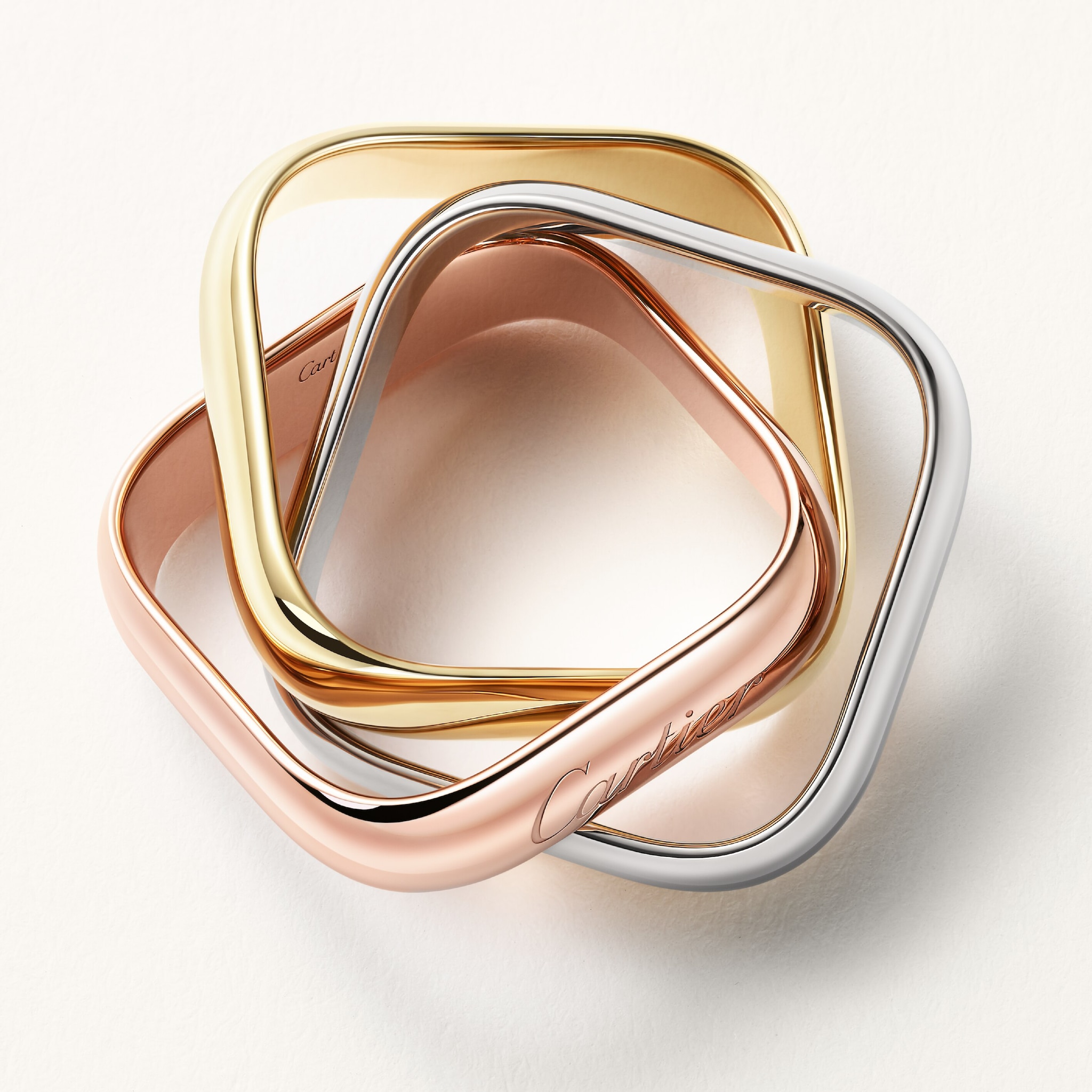 Trinity ring, cushion-shaped, large model