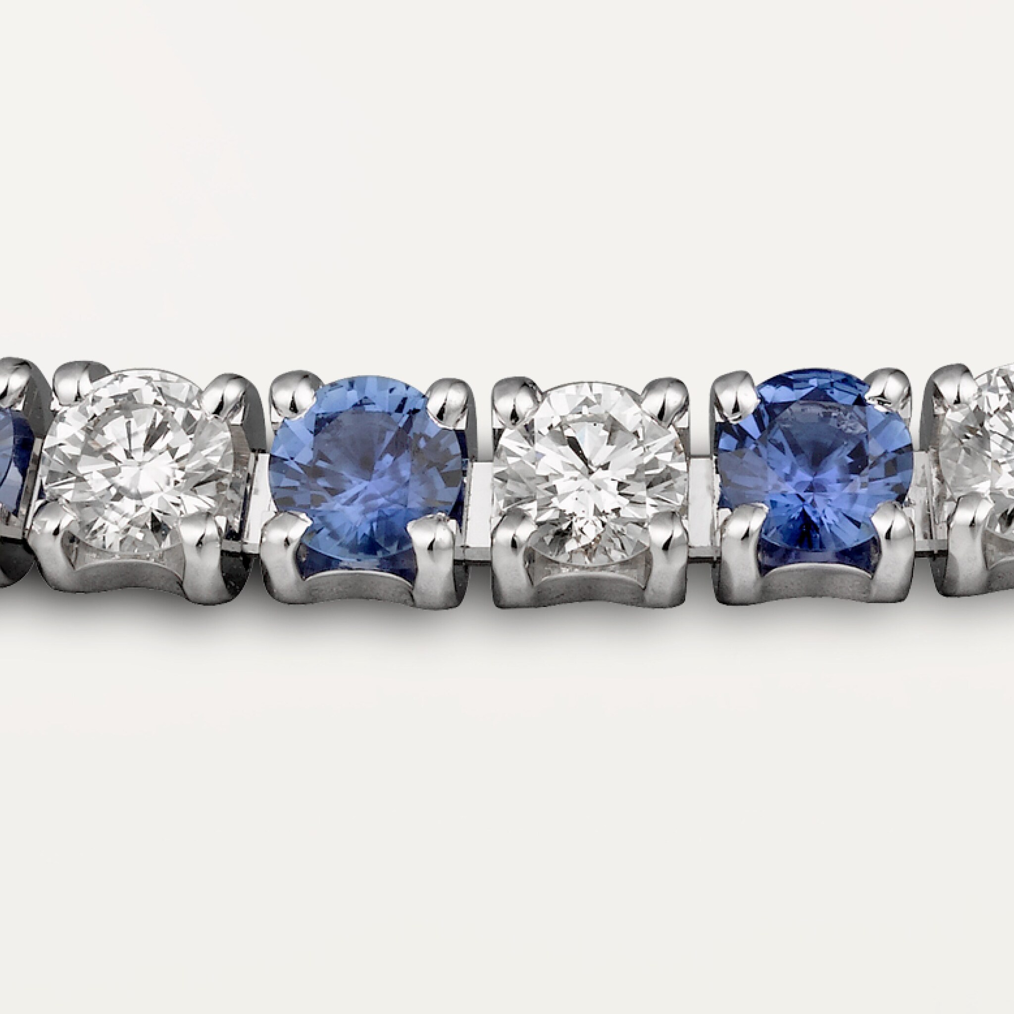 Essential Lines bracelet, brilliant-cut sapphires