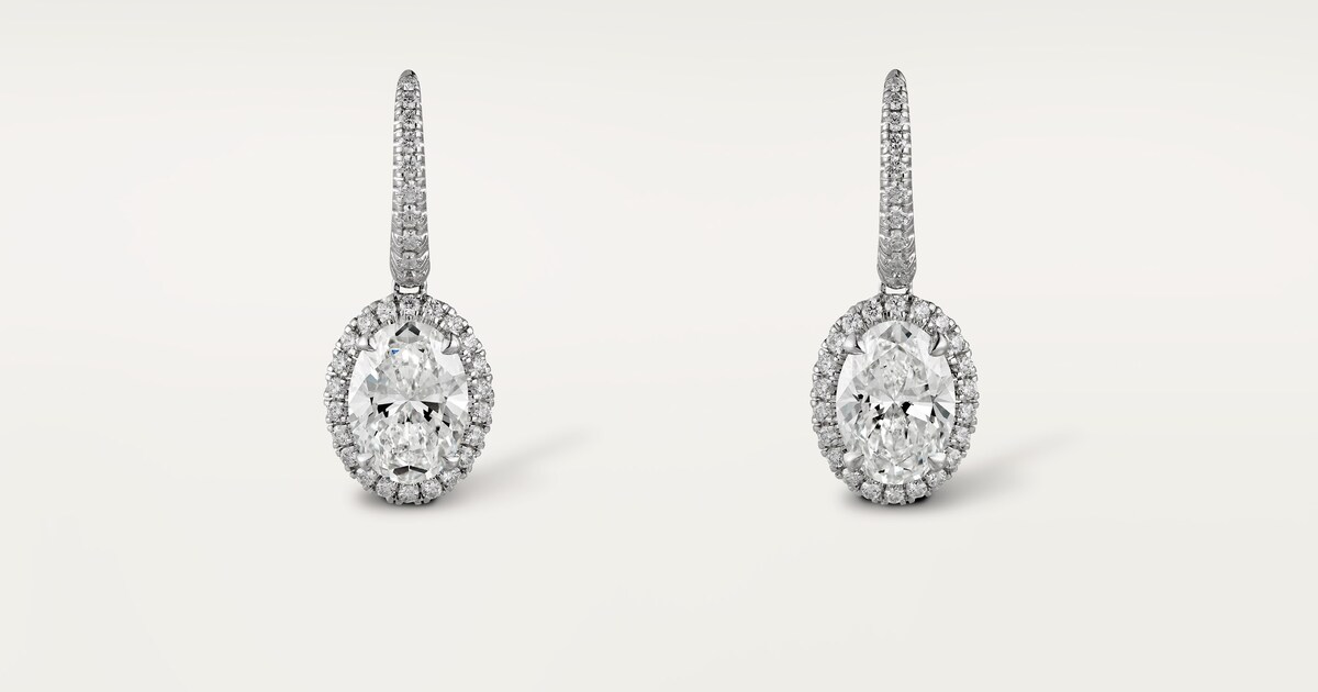 CRN8515113 - Cartier Destinée earrings - Platinum, diamonds - Cartier