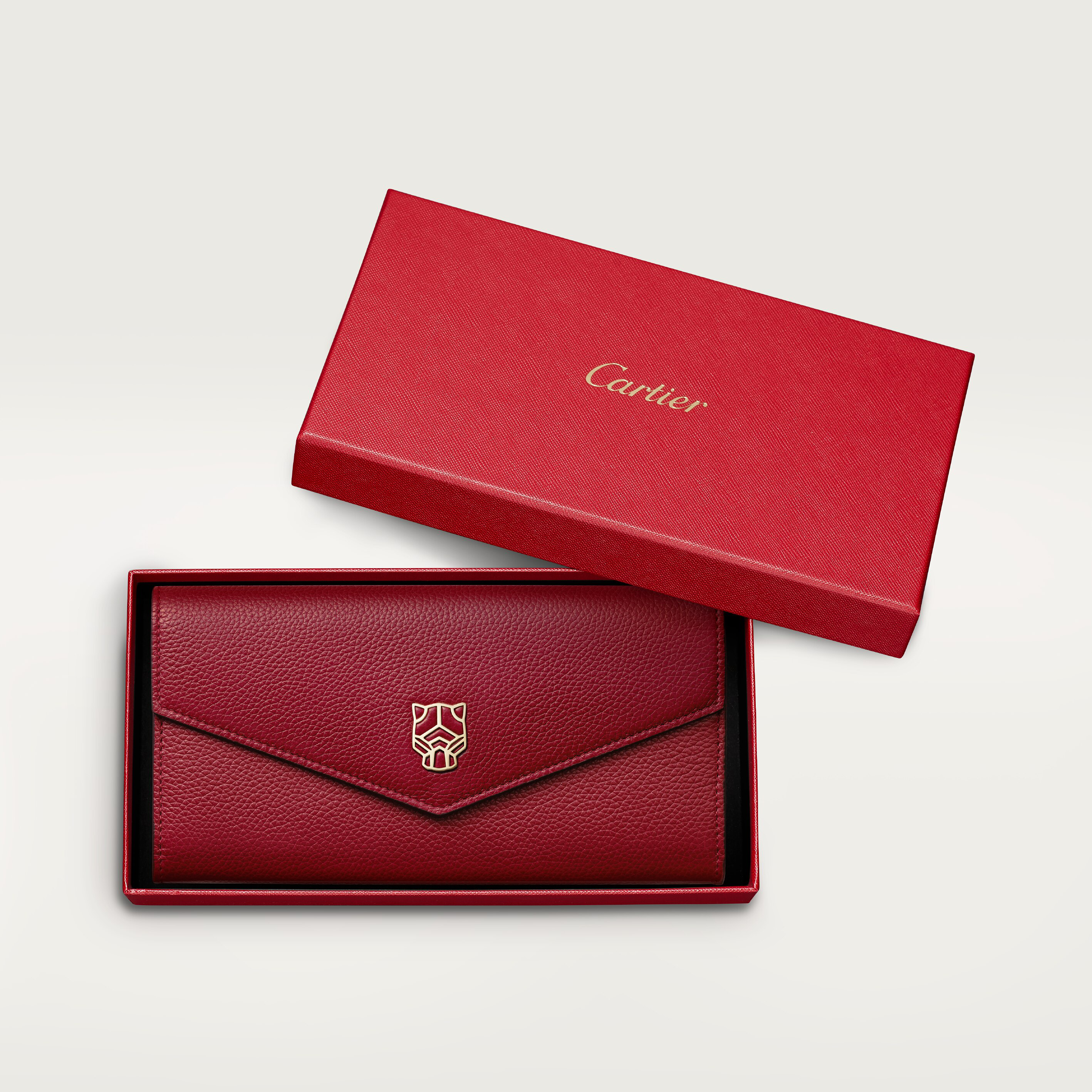 International wallet with flap, Panthère Graphique de Cartier