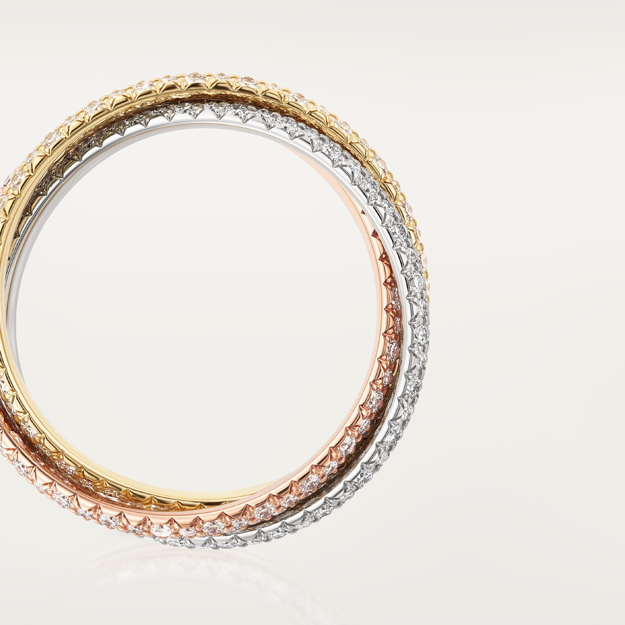 Trinity ring, small model, paved