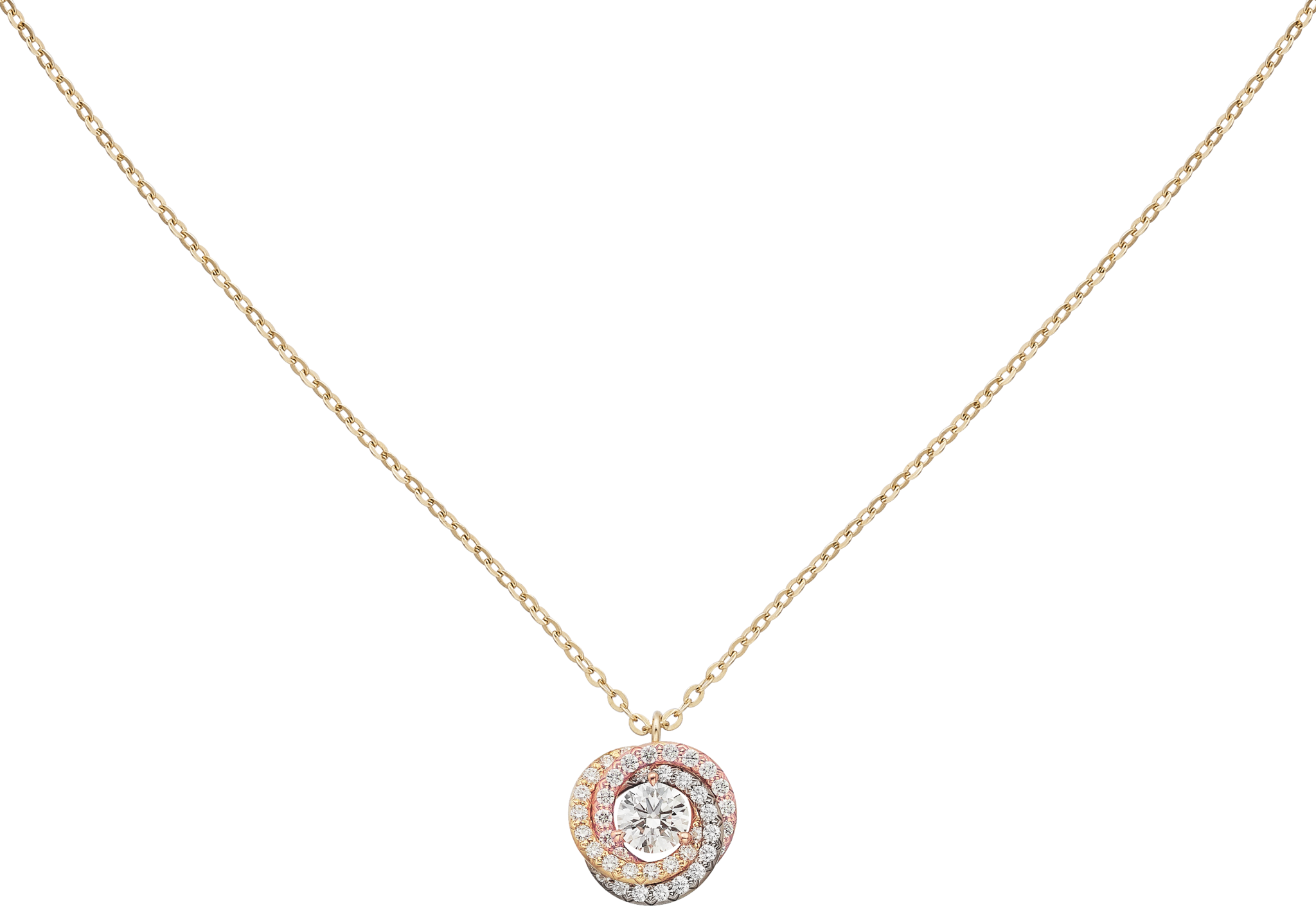 Trinity pendant, 1 diamond, paved