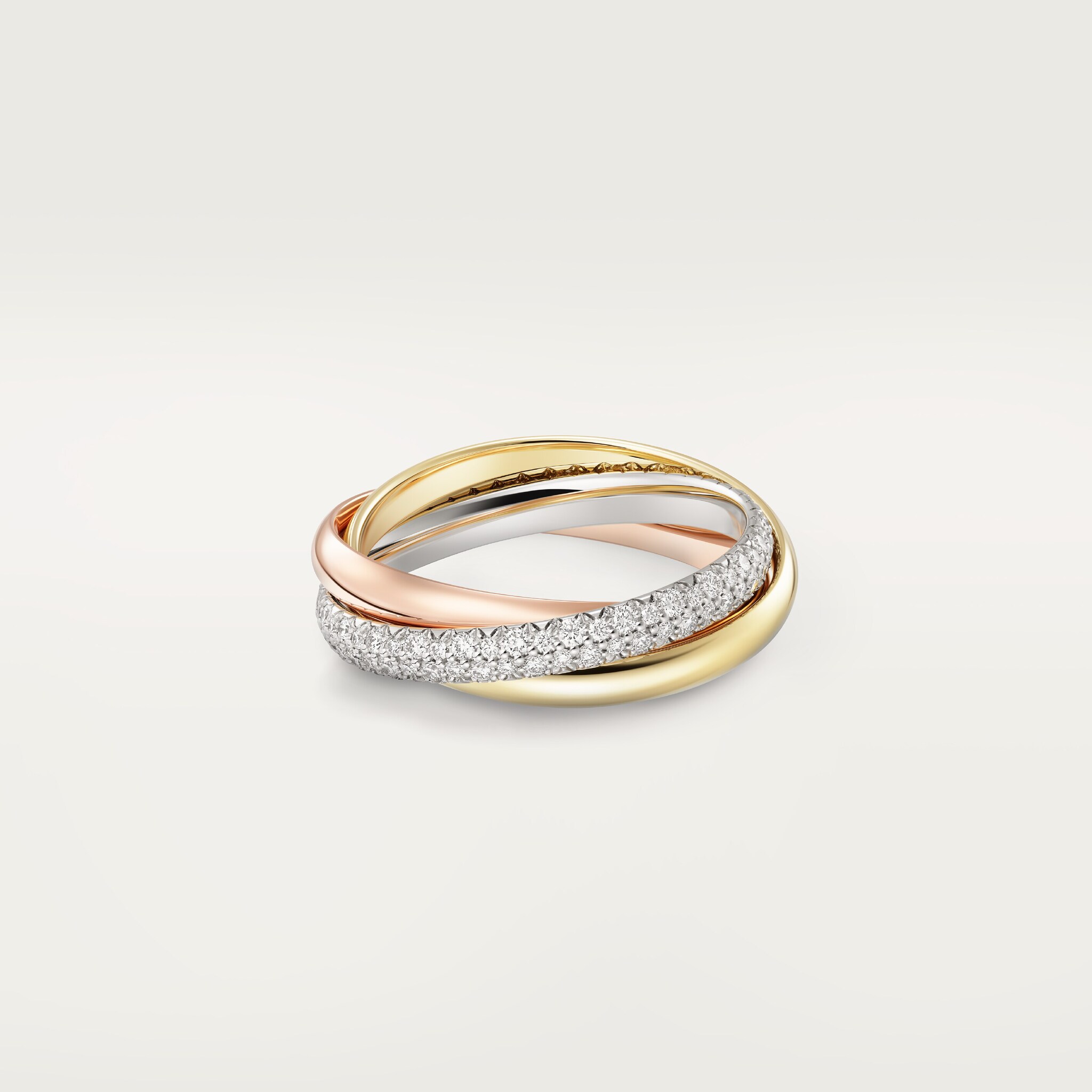Trinity ring, small model, half-paved