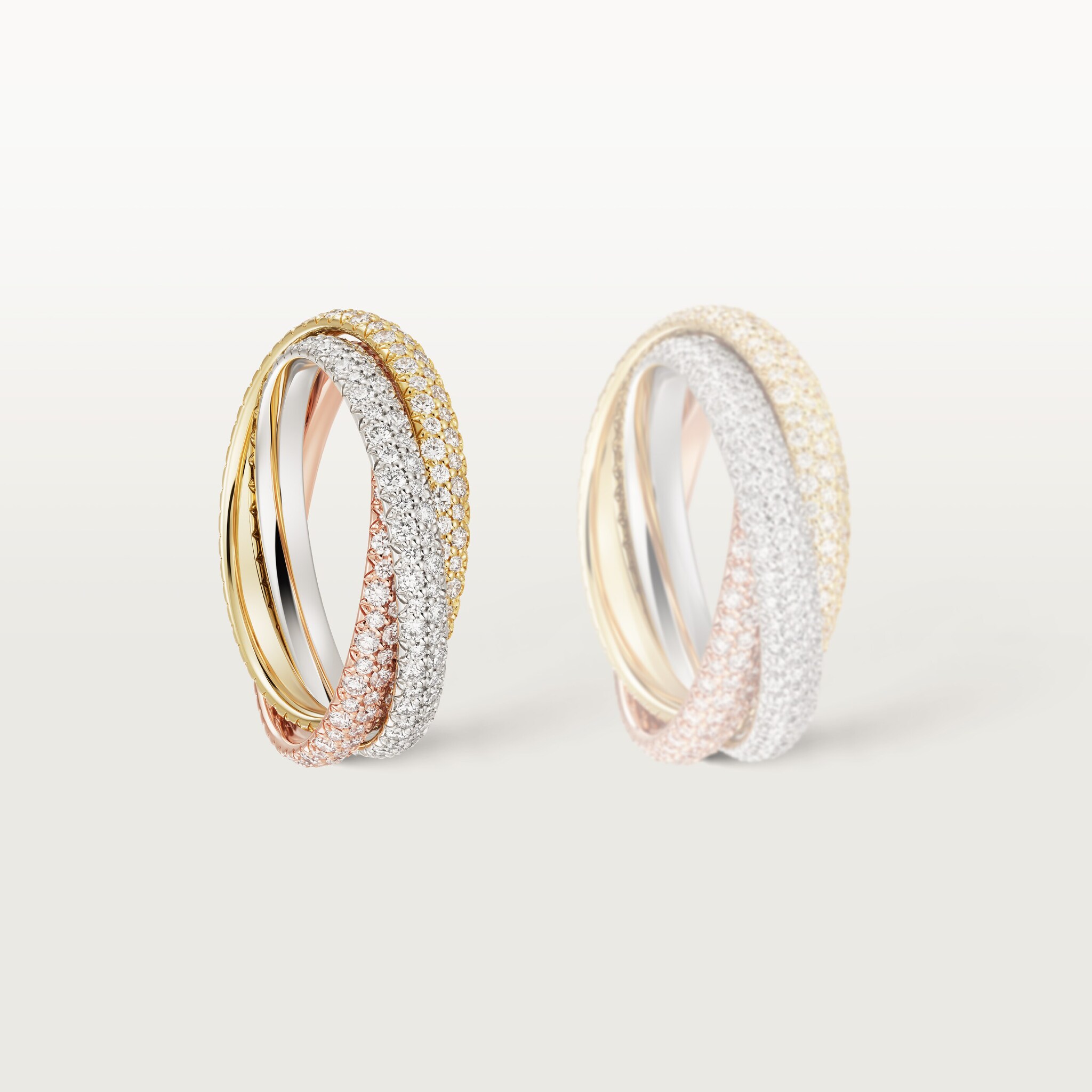 Trinity ring, small model, paved