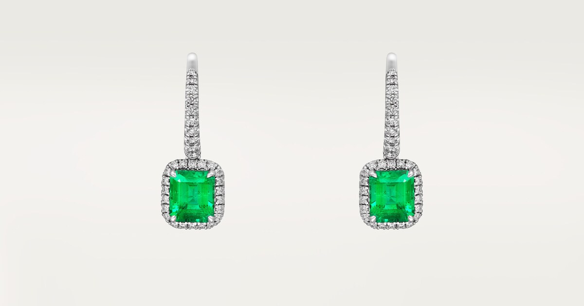 CRN8515194 - Cartier Destinée earrings with colored stone - White gold ...