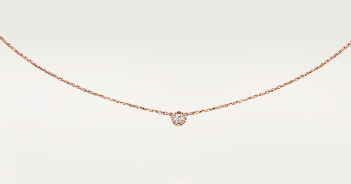 CRB7224516 - Diamants Légers necklace XS - Rose gold, diamond - Cartier